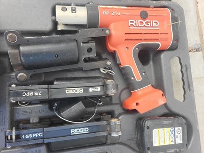 RIDGID RP 210 ProPress Tool Kit , PPC Frames, Case, Two batteries ...