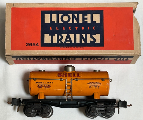 Lionel Shell Oil Tank Car No. 2654 w/ Partial Box O Gauge | eBay