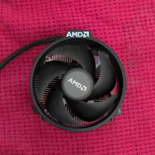 AMD CPU Fan with Heatsink Cooler, 4-Pin Power, Aluminum & Plastic ...