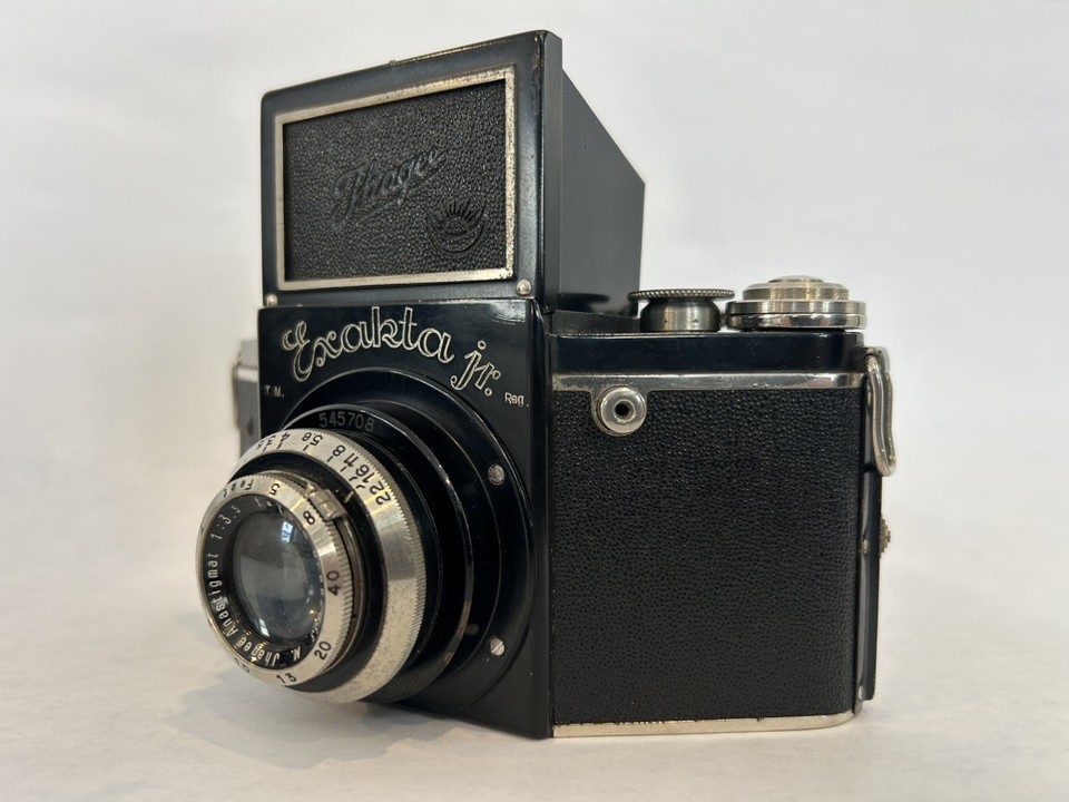 Ihagee Exakta Jr Black w. Ihagee Anastigmat 3.5/7.5cm lens 127 film SLR ...