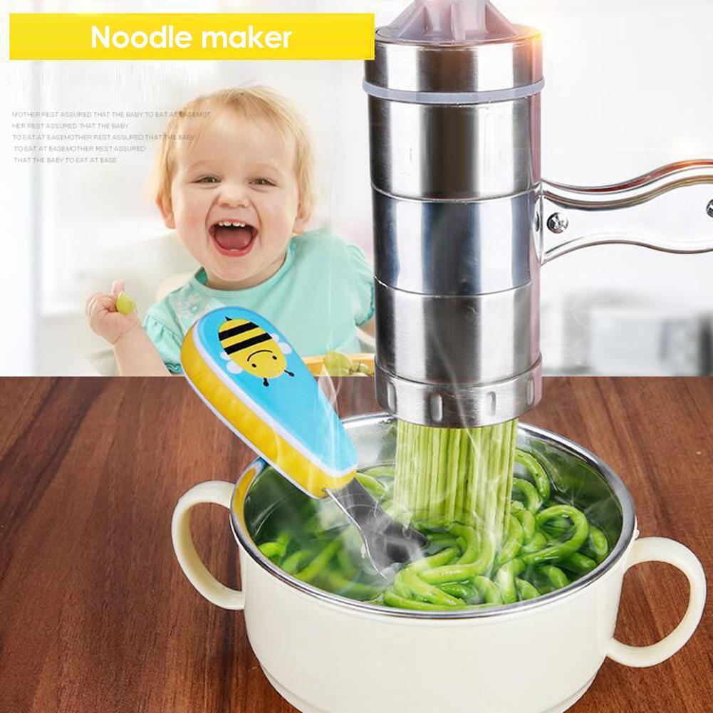5 Mode Manual Stainless Steel Noodle Maker Press Pasta Cutter Kitchen ...