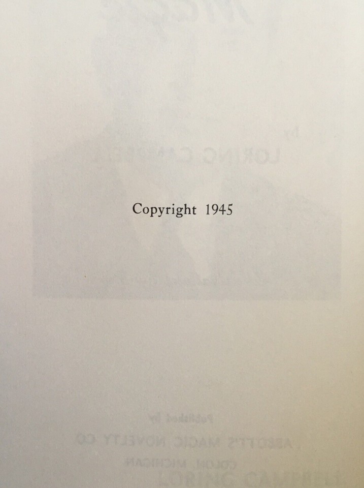 Vintage 1945 Abbott’s This Is Magic Book By Loring Campbell | eBay