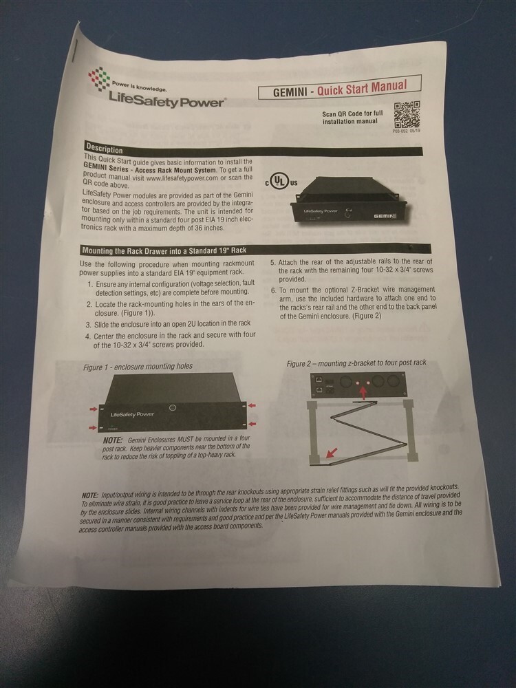 Software House PSX-RGS-X1 2U Multi-Purpose Rack Enclosure w/ Slike ...