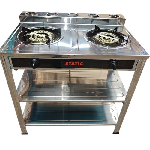 Gas Stove Double Wok Burner High Stand Portable Outdoor | eBay Australia