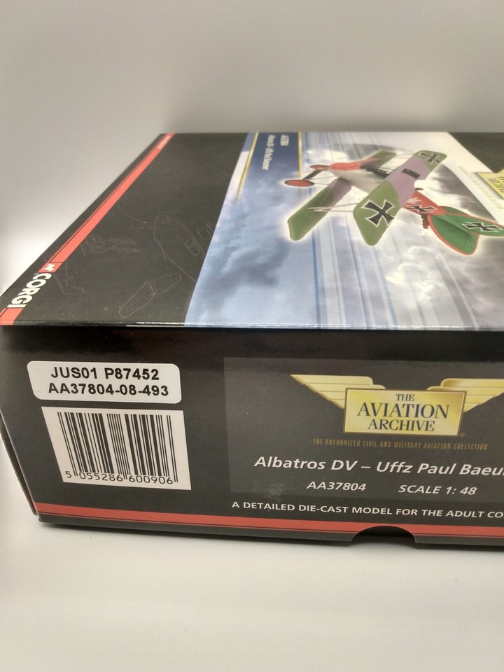 Corgi 1/48 Albatros DV Uffz Paul Baeumer AA37804 Die-Cast Model | eBay