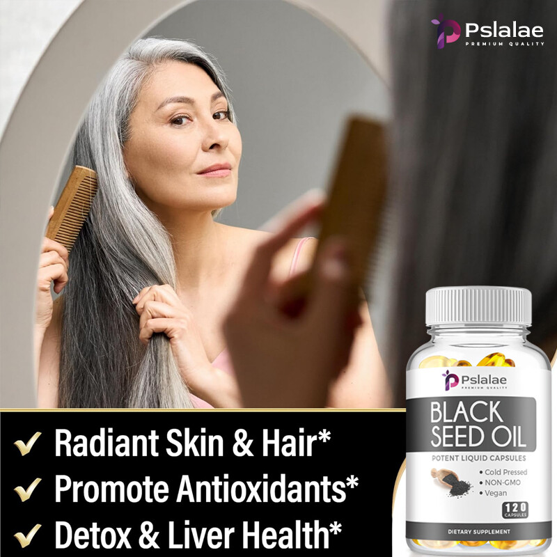 Black Seed Oil Capsules 1000mg - Increase Melanin Production, Hair ...