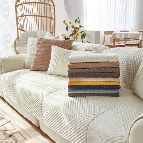 Velvet Sofa Cover Mat Furniture Protector Non-slip Couch Covers ...