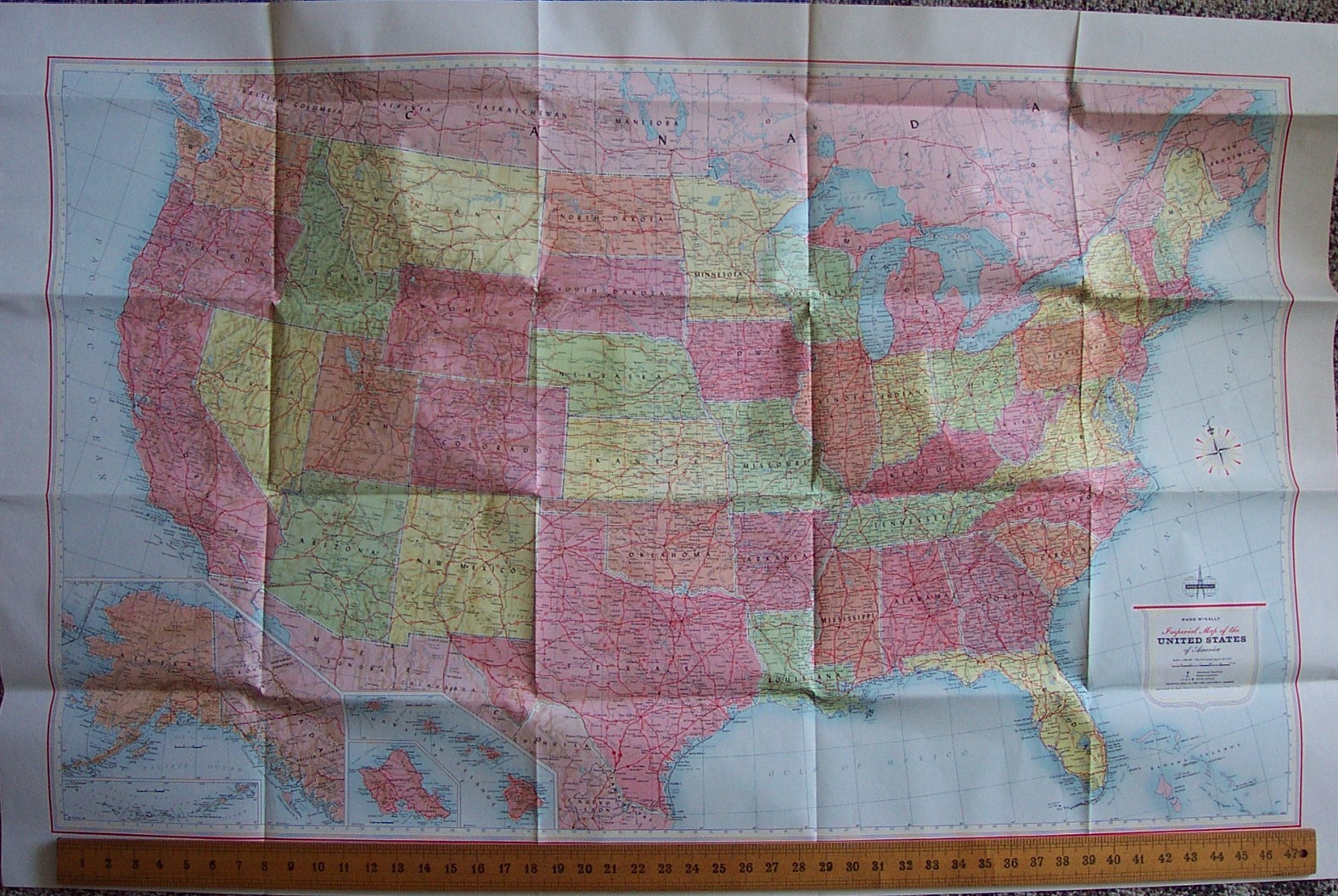 6 LARGE MAPS Alaska, U.S., Middle East, 2 Laminated Markable Maps-1 ...