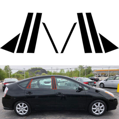 8Pcs Gloss Black Window Pillar Posts Window Cover For Toyota Prius 2004 ...
