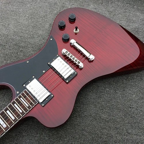 Hot Sale Red Flame Maple Top Electric Guitar Redwood Fingerboard ...