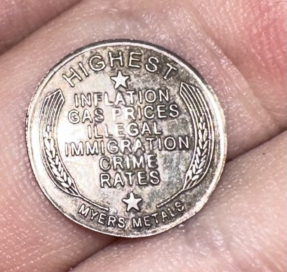 Joe Biden Zero Cents 1 Gram Pure 999 Silver Coin w/ patina | Limited ...