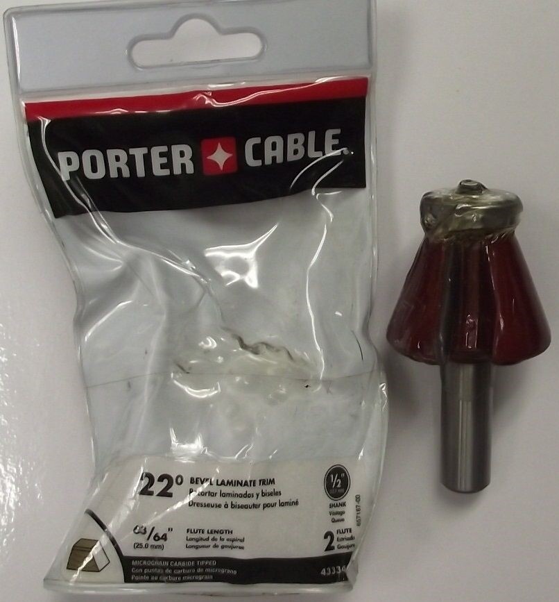Porter Cable 43334pc Bevel Laminate Trim Router Bit for sale online | eBay