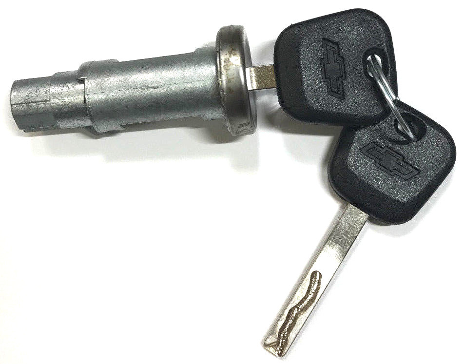 NEW Chevy Ignition Key Lock Cylinder Switch W/2 Chevy Bowtie Chip Logo ...