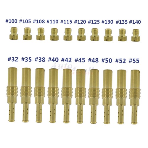 10pcs Carburetor Main Jet kit & Set Slow/Pilot Jet fit PWK Keihin CVK ...