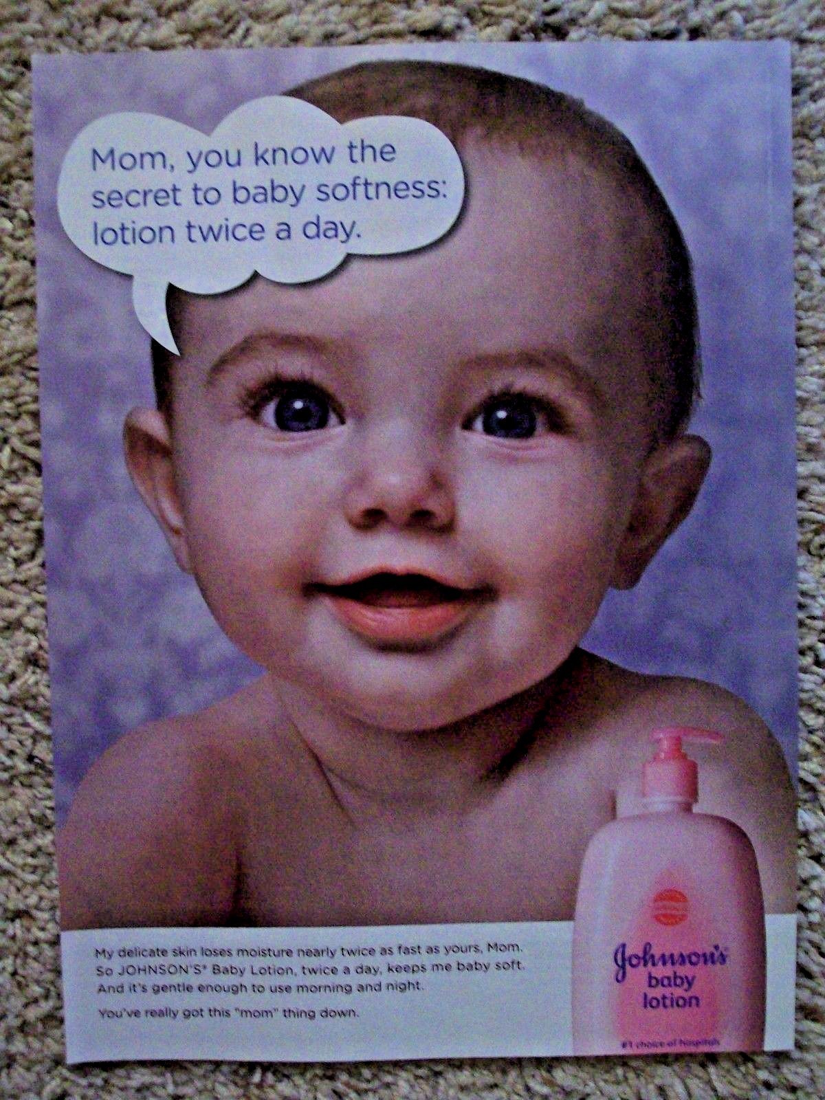 2012 Magazine Advertisement Page For Johnson's Baby Lotion Cute Baby ...