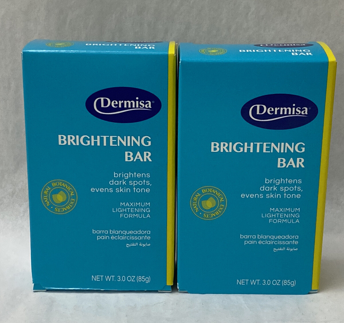 Dermisa Brightening Bar Soap Natural Botanical Extracts 3pack Each of 3 ...