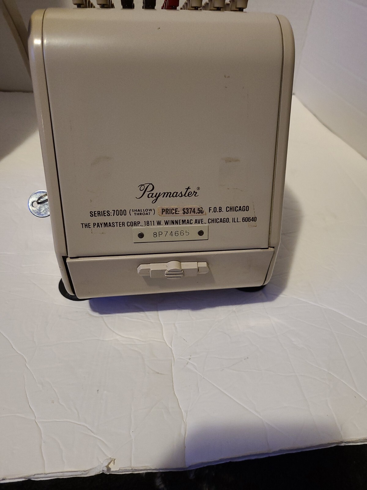 Paymaster Series 7000 Check Printer Key Works NICE vintage | eBay