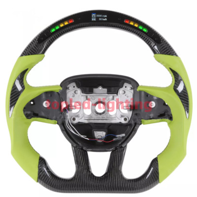 LED Carbon Fiber Steering Wheel For charger challenger hellcat durango ...