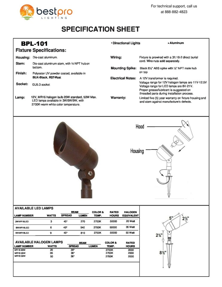 LED 6 Watt Low Voltage Landscape Lighting - Pro. Up Light Spot New | eBay