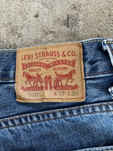 Levis 560 Jeans - 32x36 Loose Fit Straight Leg Denim Excellent ...