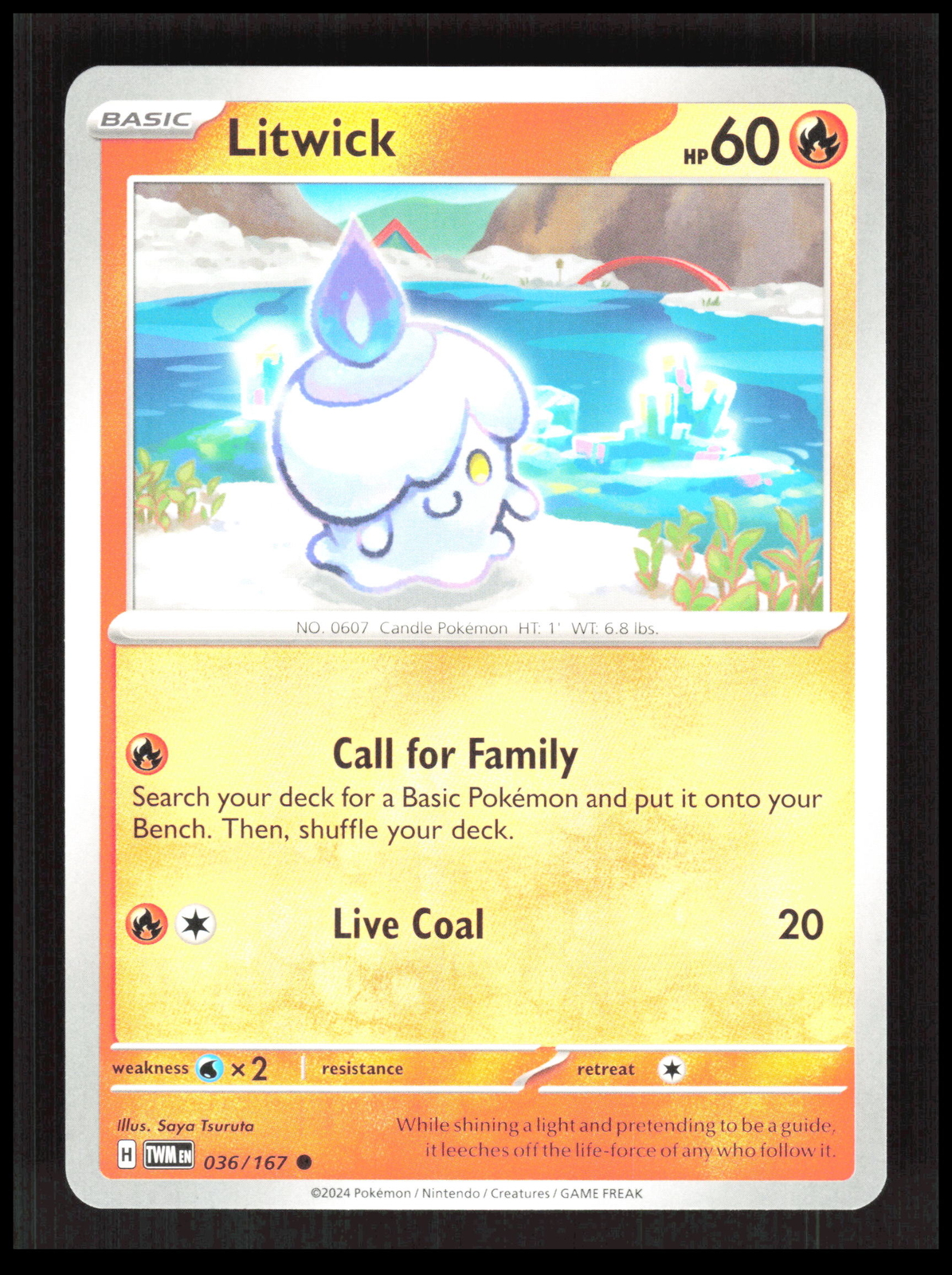 Litwick 036/167 SV06: Twilight Masquerade Pokemon tcg Card CB-1-9-C-2 ...