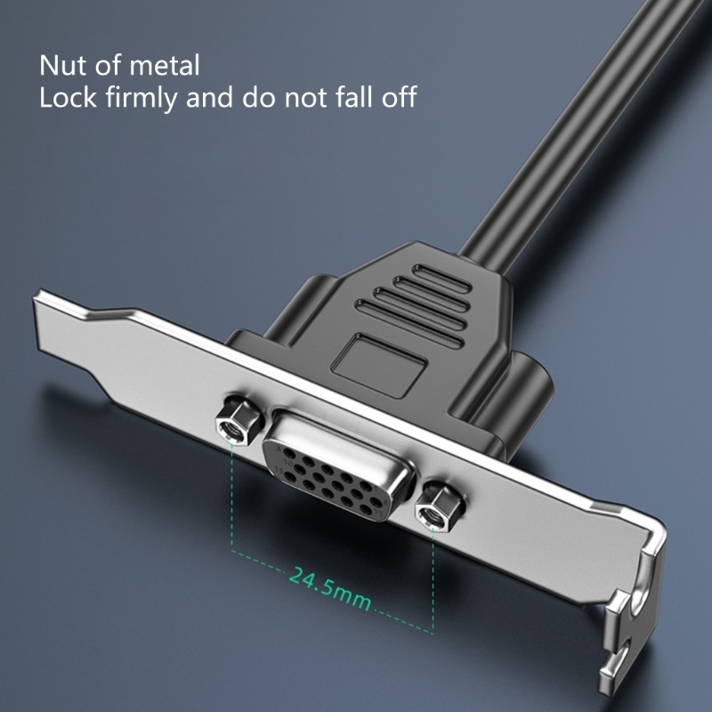 VGA Female to Female Extension Cable 15Pin VGA D-Sub Short Video Cable ...