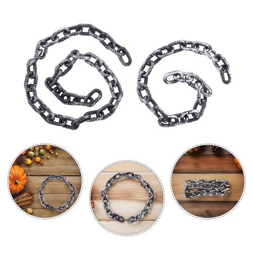 2 Pcs Lightweight Halloween Chain Foam Chains Party Haunted House Props ...