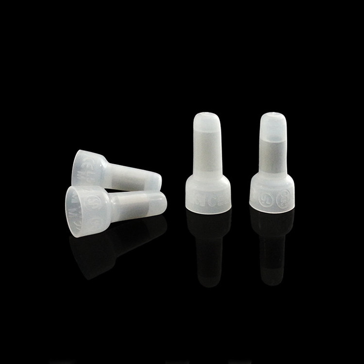 100 PCS Closed End Crimp Cap, Nylon Wire Connector, Aluminum Tube
