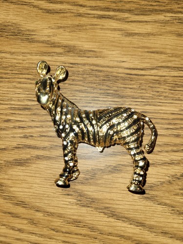 zebra metal trinket box jeweled gold tone figure figurine | eBay
