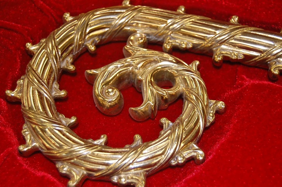 AMAZING NEW GOLD PLATED BISHOP STAFF / CROSIER, TRADITIONAL CHURCH ...