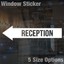 Reception Arrow Sticker White Vinyl Window Door Decal - Size Options | eBay