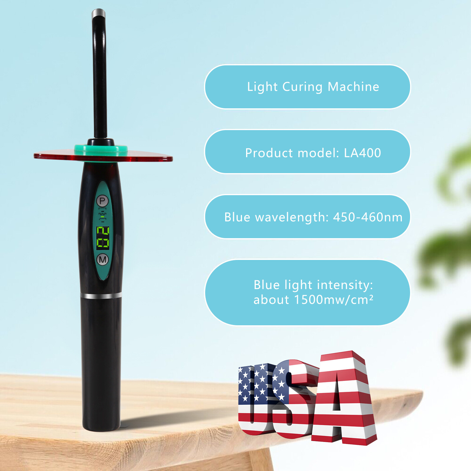 Dental Wireless Cordless LED Cure Curing Light Lamp 1500mw 5W Tool ...