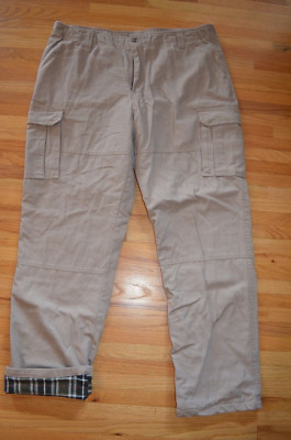 Guide Gear Men's Outdoor 2.0 Flannel-Lined Cotton Cargo Pants 40 x 32 ...