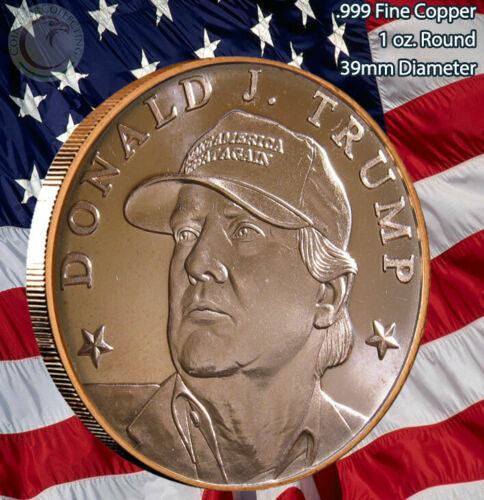 1 oz Copper Round - Trump With MAGA Hat | eBay
