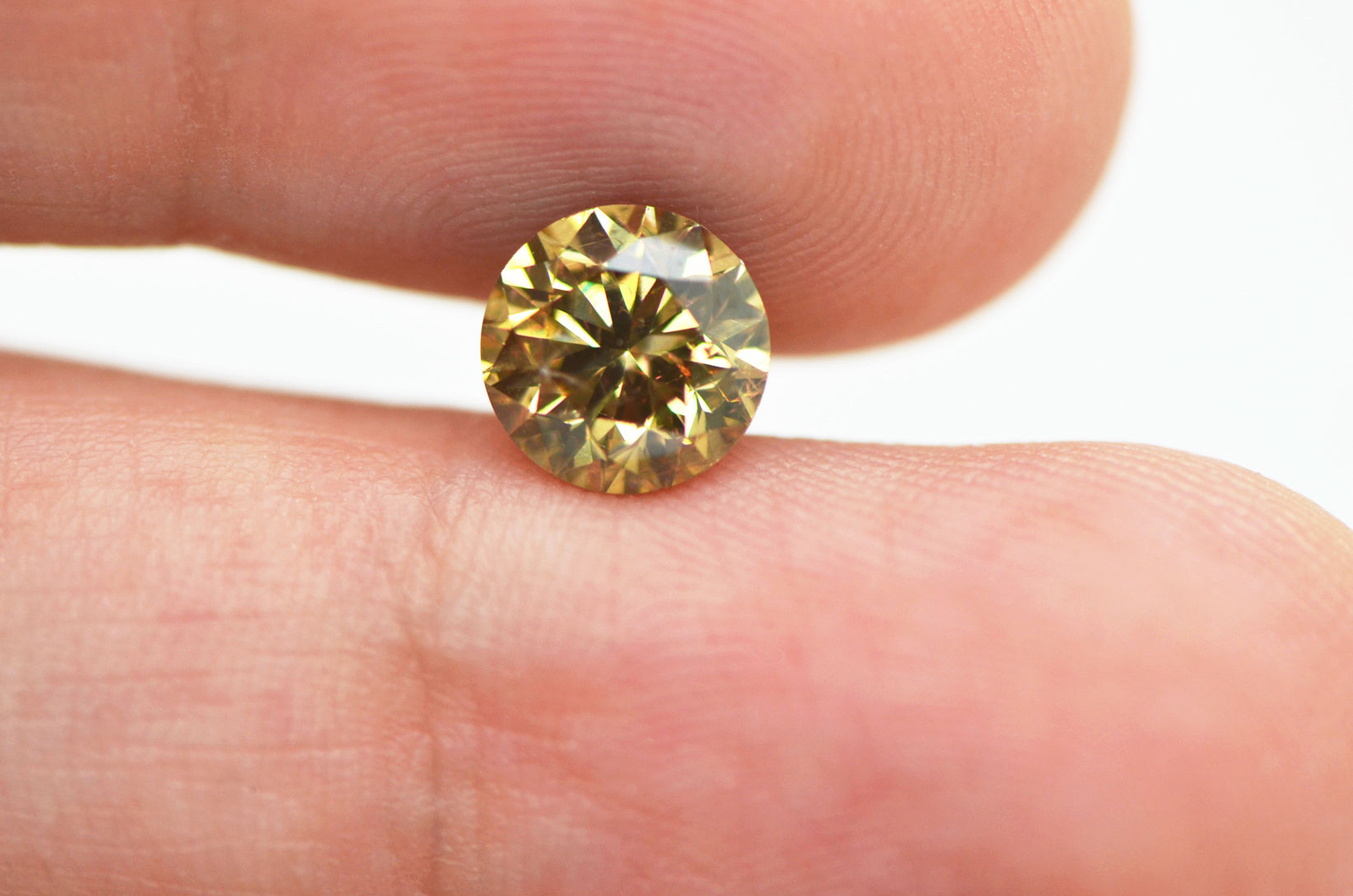 Round Shape Diamond Natural Fancy Cognac Color Loose Enhanced SI1 1.65 ...