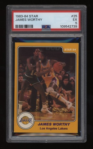 1983-84 James Worthy PSA 5 Star Basketball Rookie Rc #25 *NICE* Invest ...