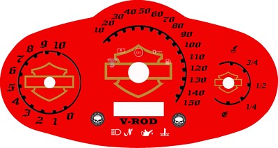Harley Davidson V Rod VRSCF Speedo Faceplate 2009-2018 HD km/h or mph ...