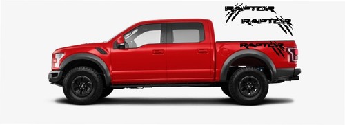 Compatible With FORD RAPTOR . BED GRAPHICS SLASH VINYL SIDE DECAL Set ...