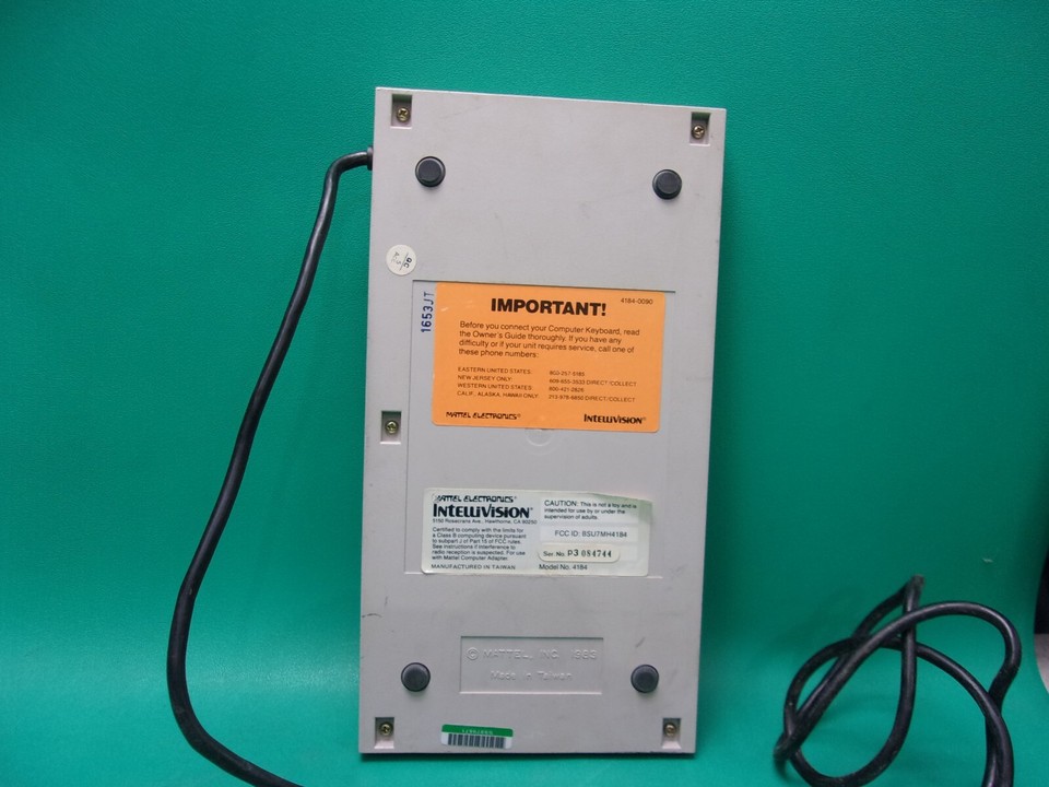 MATTEL ELECTRONICS INTELLIVISION COMPUTER MODULE SYSTEM KEYBOARD 4184 ...