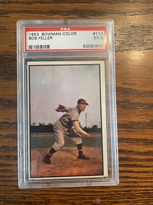 1953 Bowman Color #114 Bob Feller - PSA EX 5 - Cleveland INDIANS | eBay