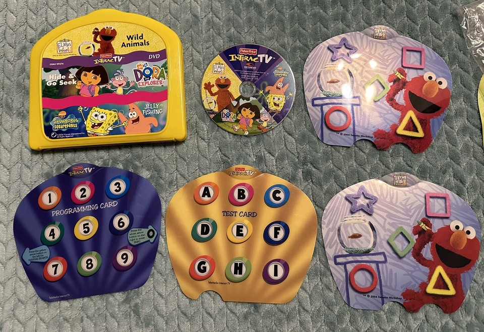 Fisher Price Interactv DVD Learning System GAMES Dora Spongebob Barney ...
