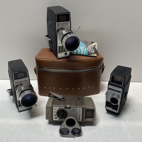 Lot of 4 Assorted Bell & Howell 8mm Movie Cameras | eBay