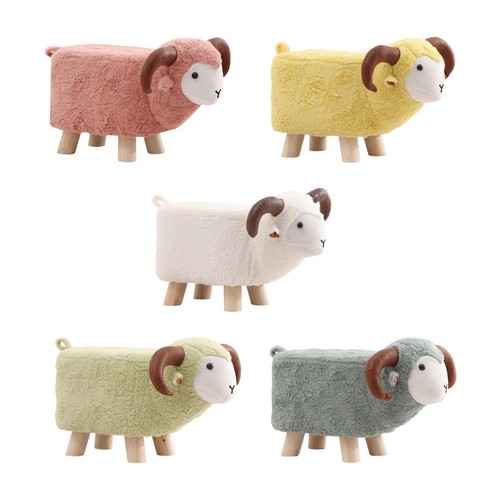 Animal Footstool Cartoon Footrest Ottoman for Living Rooms Entryway ...