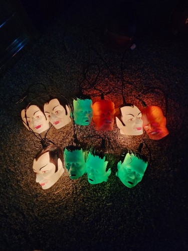 Vtg Universal Studio Monster Halloween Light String Dracula ...