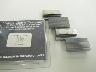 Quality Chaser Co. Thread Chasers 7/8"-14 NPT 45º TiCN QTY 4 G14NPT | eBay