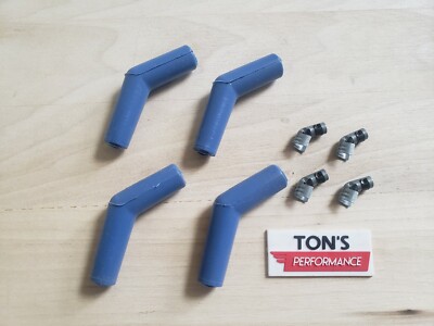(4) pack 45 Degree Spark Plug Wire Boots With Terminals Taylor Wire 8mm ...