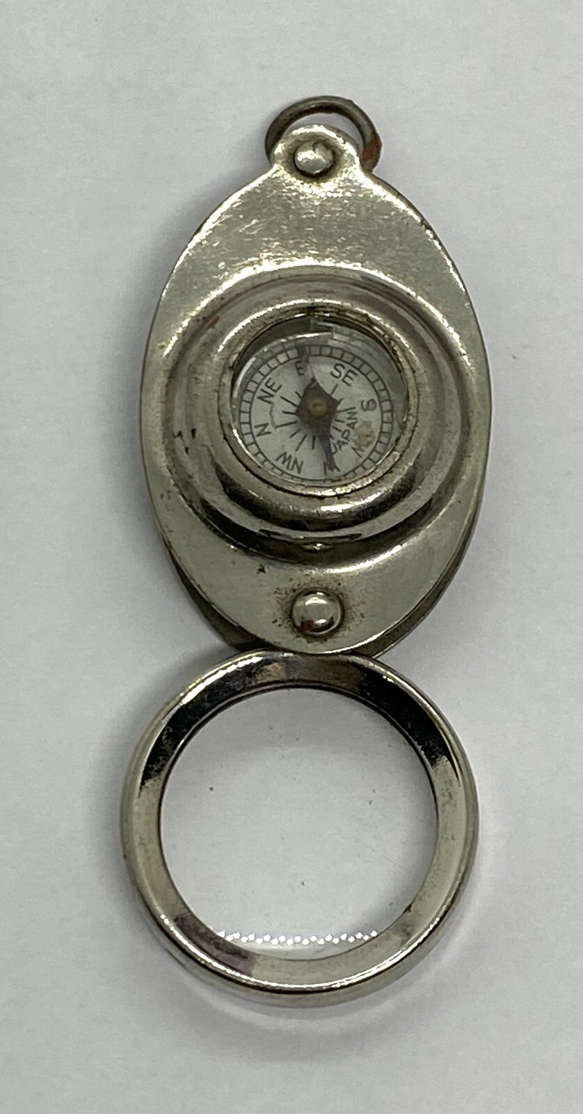 Vintage Japan Testrite Compass With Loupe Magnifying Glass 1.3/4 x 1 x ...