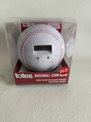 Totes Digital Baseball Coin Bank Cheering Sounds Lcd Display NIB Home ...
