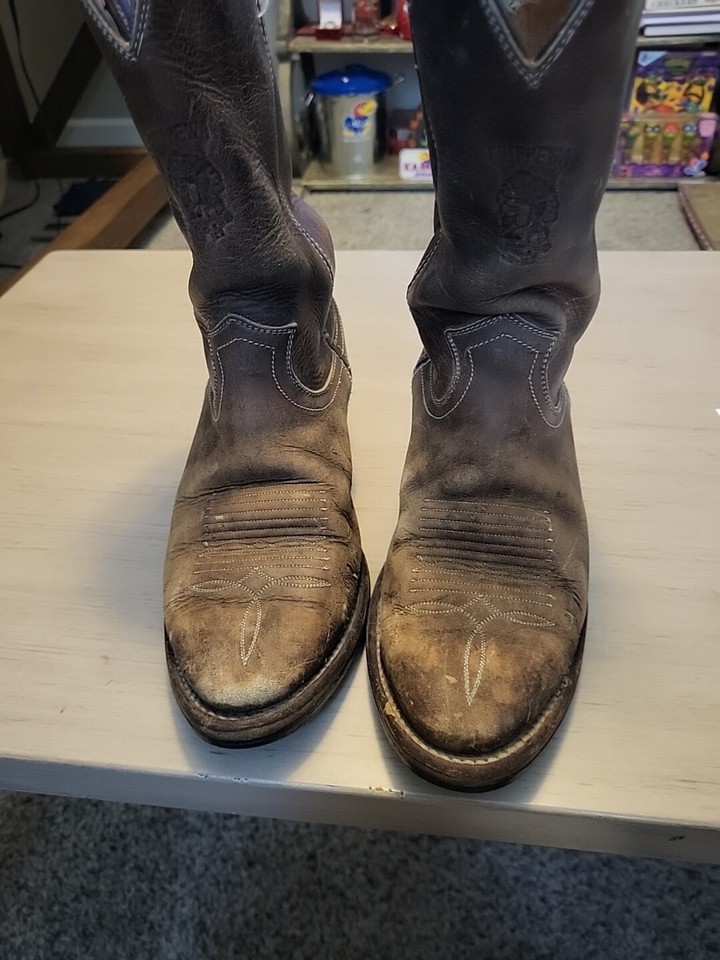 Chippewa Soronto Bay Apache Men's 7 1/2 D Leather Cowboy Boots Brown ...