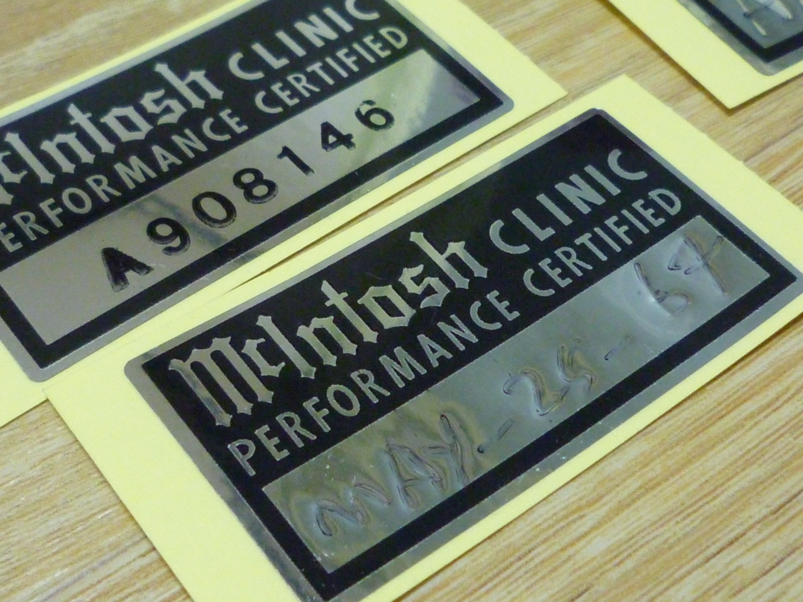 For McINTOSH MC225 AMPLIFIER TRANSFORMERS DECAL LABEL SET ...